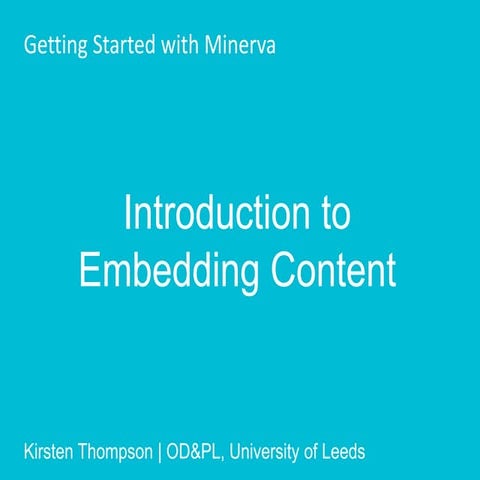 Introduction to Embedding Content | PPTX