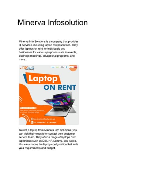 Minerva Infosolution presentations