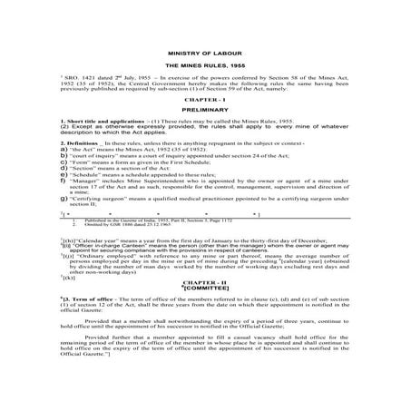 Mines rules | PDF