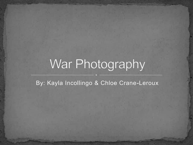 War photography | PPTX