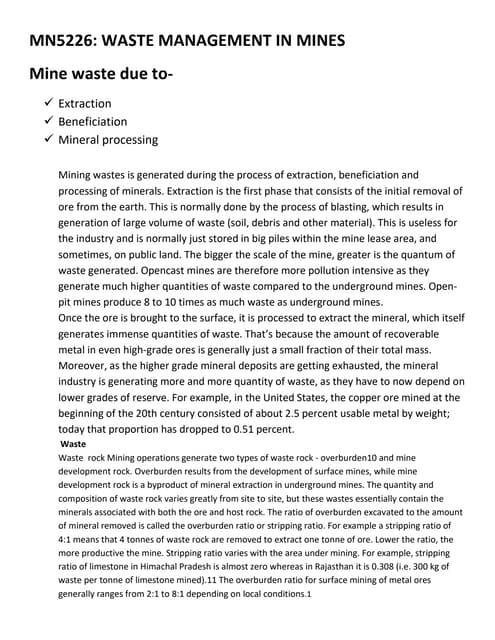 Impacts of mining on environment | PPT