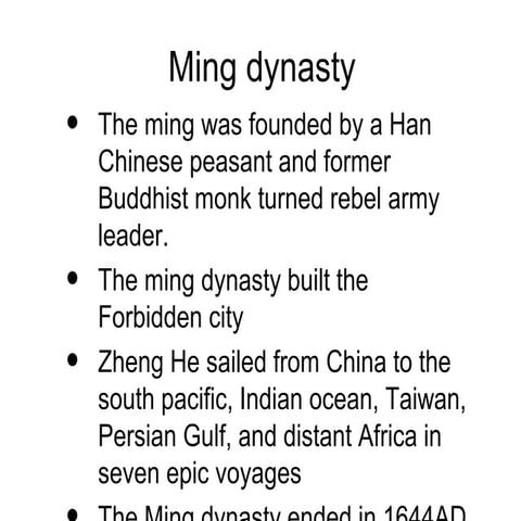 Ming dynasty | PPT