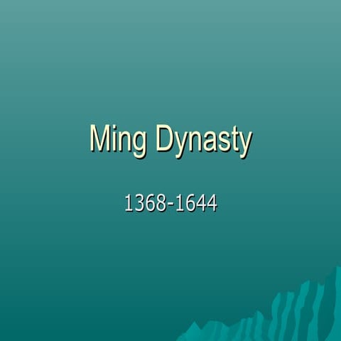 Ming dynasty | PPT