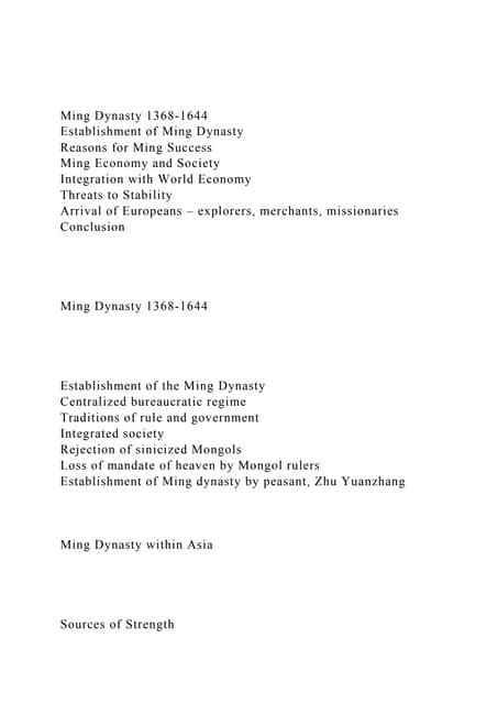 Unit 6 lesson 2 ming dynasty power point | PPT