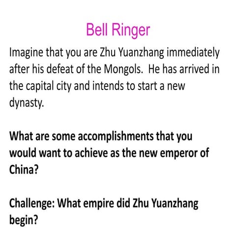 Ming dynasty with reading | PPTX