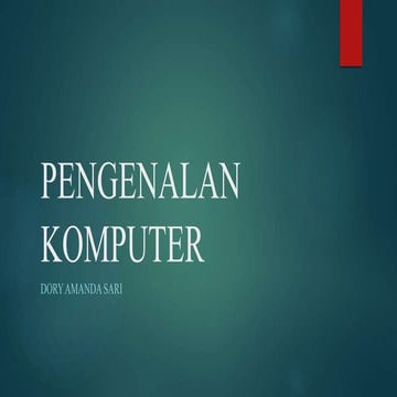pengenalan komputer | PPTX