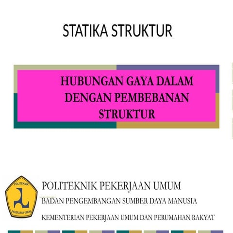 Minggu 4 _ hubungan antara gaya dalam dan pembebanan strutur.pptx