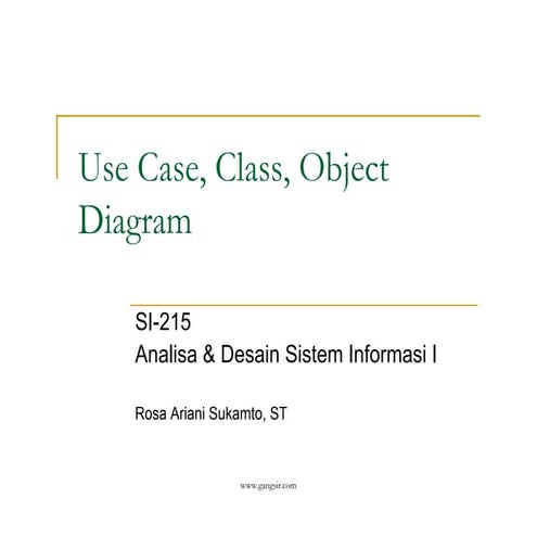 Use Case Class Object | PDF