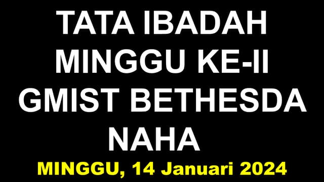 SLIDE IBADAH MINGGU JEMAAT BCCM PEKAN K.M | PPTX