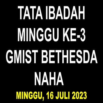 liturgi / tata ibadah ibadah gemim minggu ke 3 | PPTX