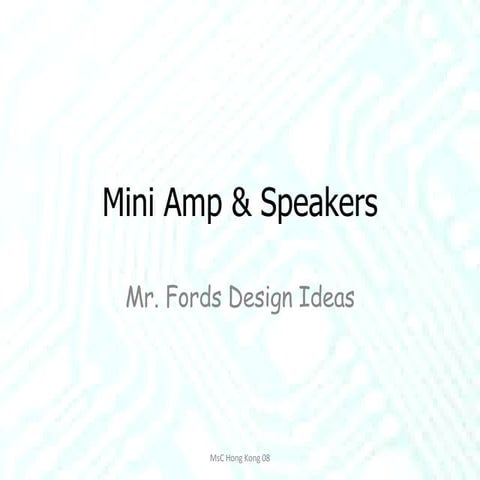Mini Amp & Speakers | PPT