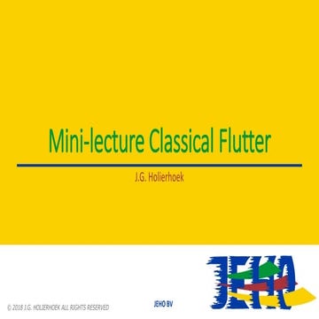 Mini-lecture classical flutter | PDF