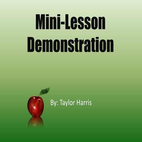 Mini Lesson Demonstration | PPTX