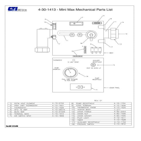 Mini max-mechanical-parts-list revised | PDF