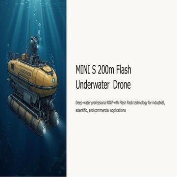 MINI S 200m Flash Underwater Drone: Professional Deep-Water ROV with ...
