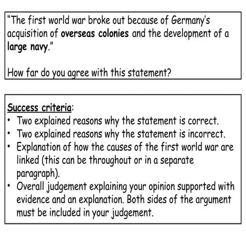 Mini assessment - causes of the first world war.pptx