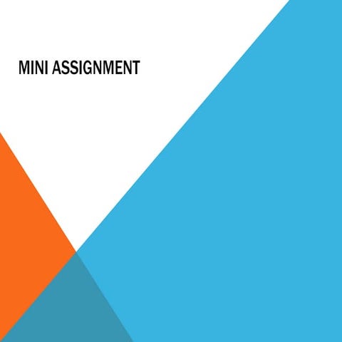 Mini Assignment Ppt 1011