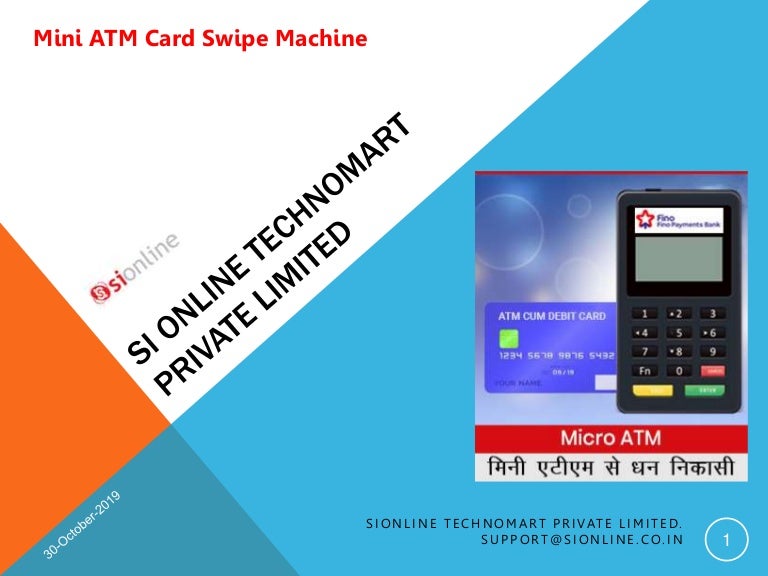 Mini ATM Card Swipe Machine - Mini ATM Agent Registration