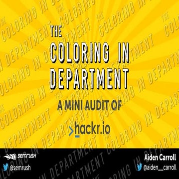 SemRush Mini audit - Hackr.io