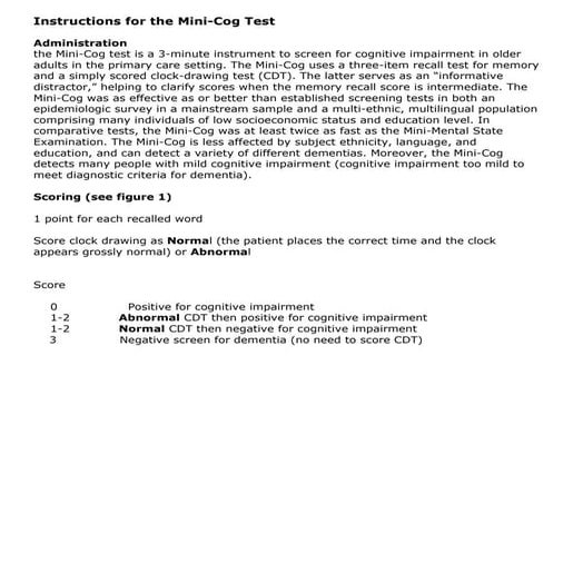 Mini Cog[1] | PDF