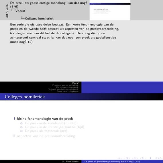 Minicollege De preek als monoloog | PDF