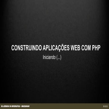 Iniciando Com O Php E Conhecendo Codeigniter Ppt Download Gratuito 