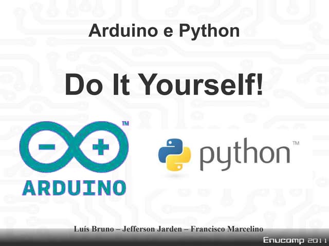 Arduino E Python Do It Yourself Ppt 8160