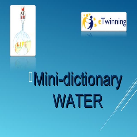 Mini dictionary WATER | PPT