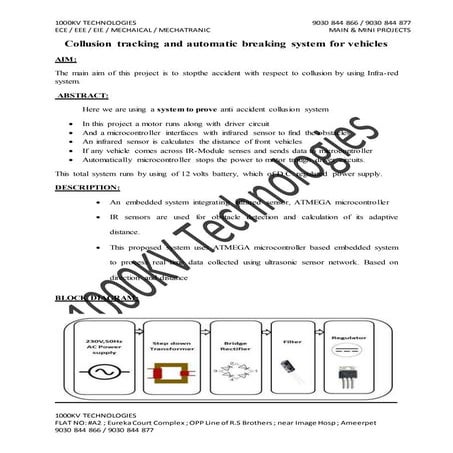 Mini ee 10 collusion tracking and automatic breaking system Electrical ...