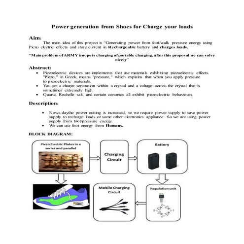 Mini ee 9 power up with your shoes charge your mobile phone Electrical ...