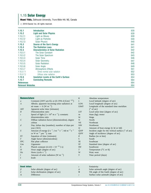 Oro551 res- unit 1 - extra terrestrial and terrestrial solar radiation | PPTX
