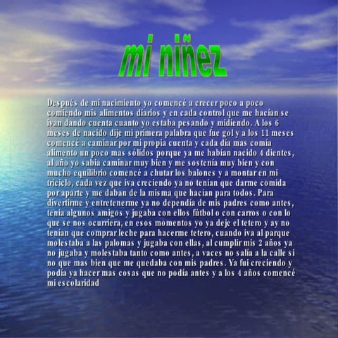 Mi niñez | PDF