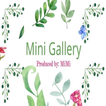 Mini Gallery presentation art in school. | PPTX