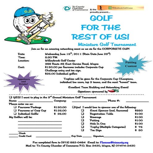 22nd Annual CLSNCF Golf Tournament Info | PDF