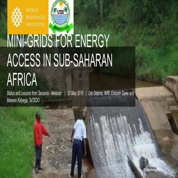 Mini-grids for Energy Access in Sub-Saharan Africa | PPTX