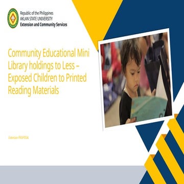 Mini Library Holdings for school improvement | PPT