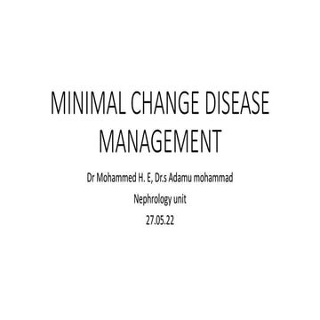 MINIMAL CHANGE DISEASE.pptx | Endocrine and Metabolic Diseases ...