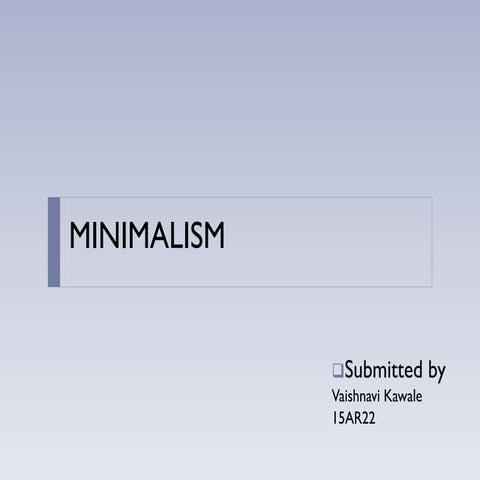 Minimalism | PDF