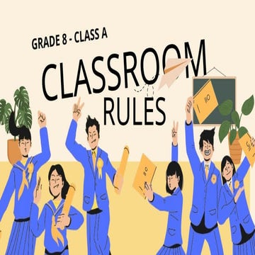 Minimalist Classroom Rules Presentation in Brown and Yellow Background Style .pptx