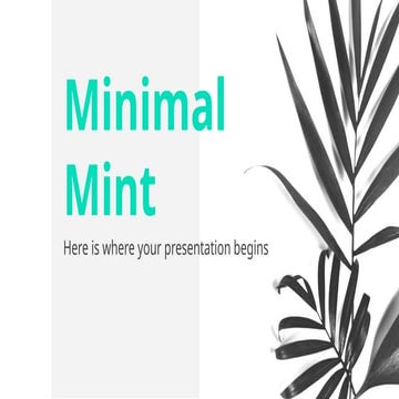 Minimal Mint by Slidesgo power point tema | PPT