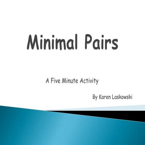 Minimal pairs | PPTX