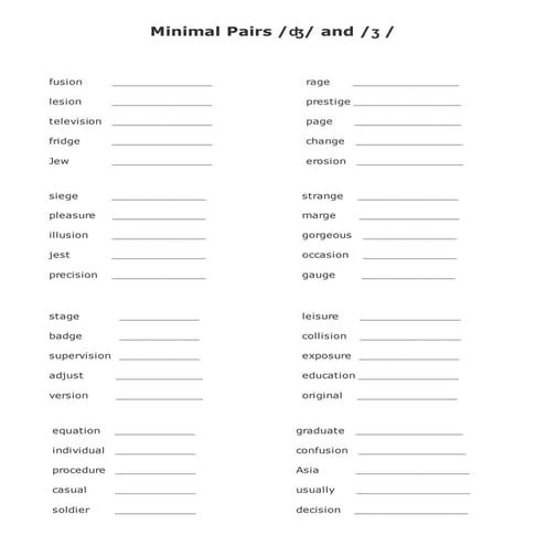 Minimal pairs 2 | DOCX