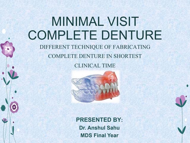 clinical & laboratory step in complete denture | PPTX