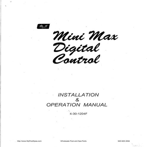 Mini max control | PDF