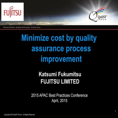 Minimize the Cost by Quality Assurance Process Improvement | PDF