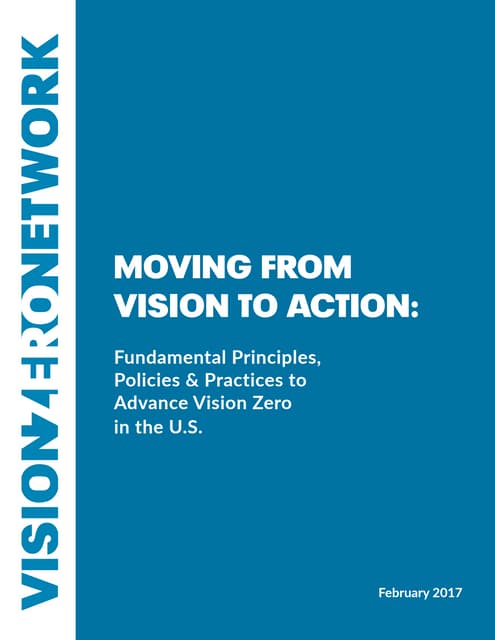Vision, Strategies, Action: Guidelines for an Effective Vision Zero ...
