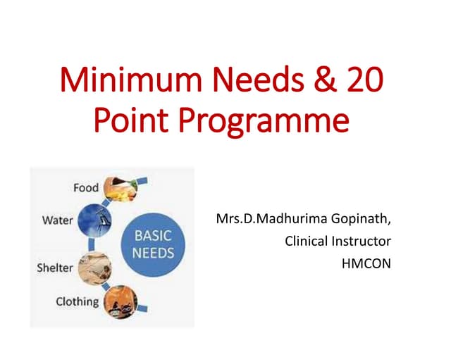 20 POINT PROGRAMME - INDIA | PPTX