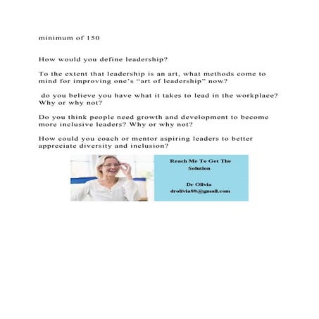 minimum of 150How would you define leadershipTo the exten.docx