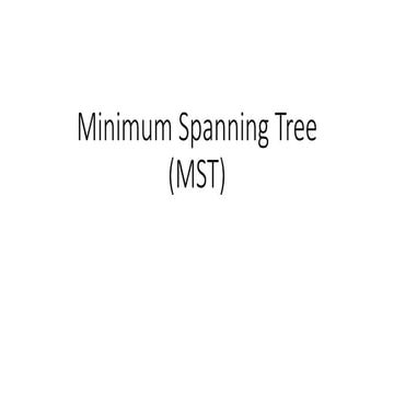 Minimum Spanning Tree Mst Pptx Computer Networking Computing