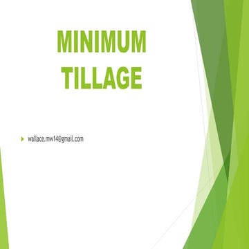 What is meant by Minimum tillage | PPTX